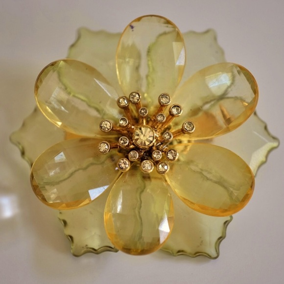 Monet | Jewelry | Rare Vintage Monet Flower Pin Brooch Yellow And Green ...
